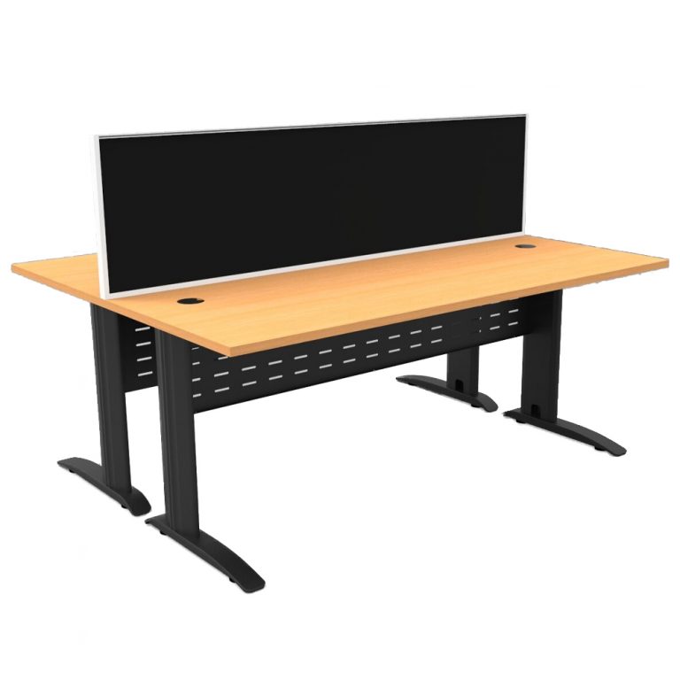 2 Person Back-to-Back Workstation & Screens | Epic Office Furniture