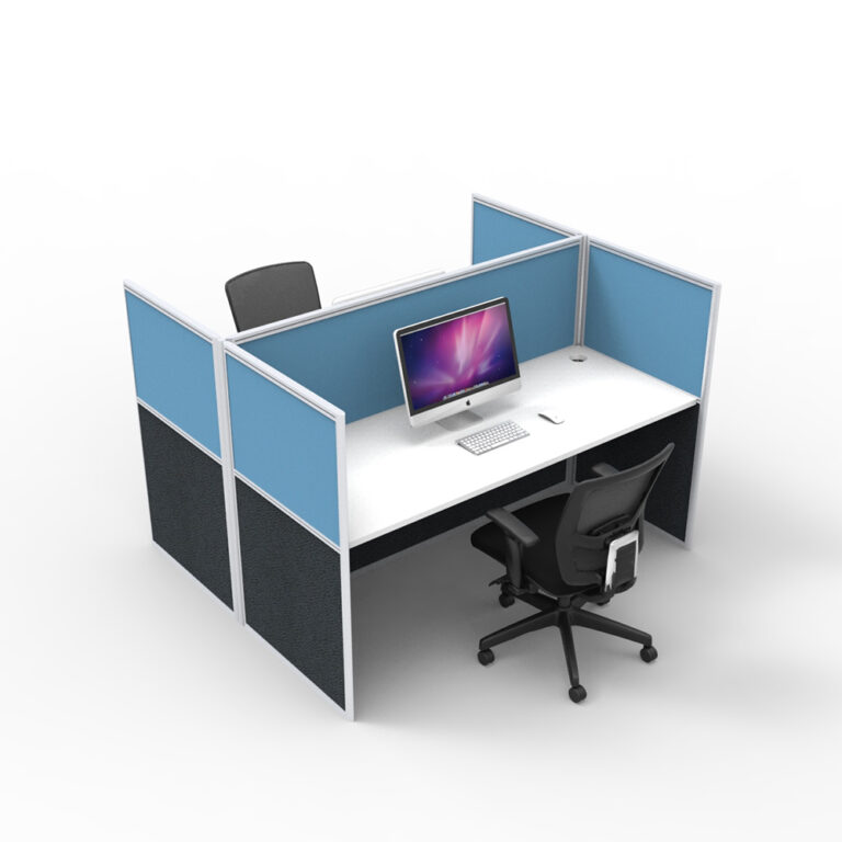 2 Person Back to Back Screen Hung Top Workstation | Epic Office Furniture