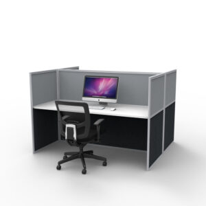 2 Person Back to Back Screen Hung Top Workstation | Epic Office Furniture