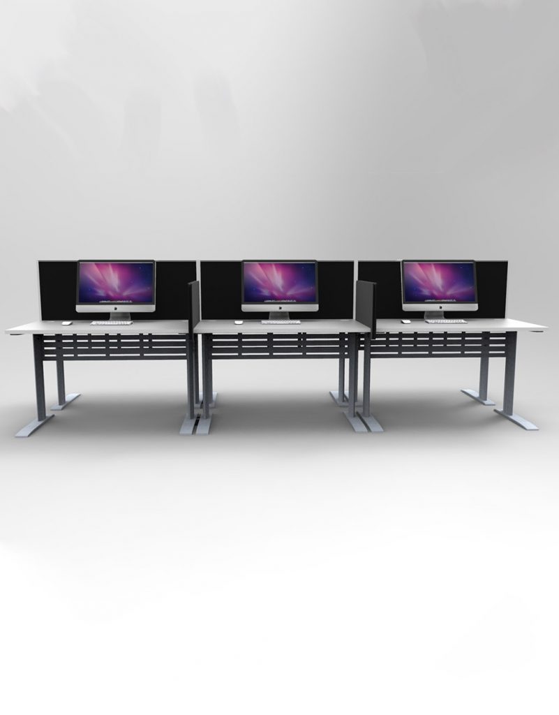 6 Person Back-to-Back Workstation & Screens | Epic Office Furniture