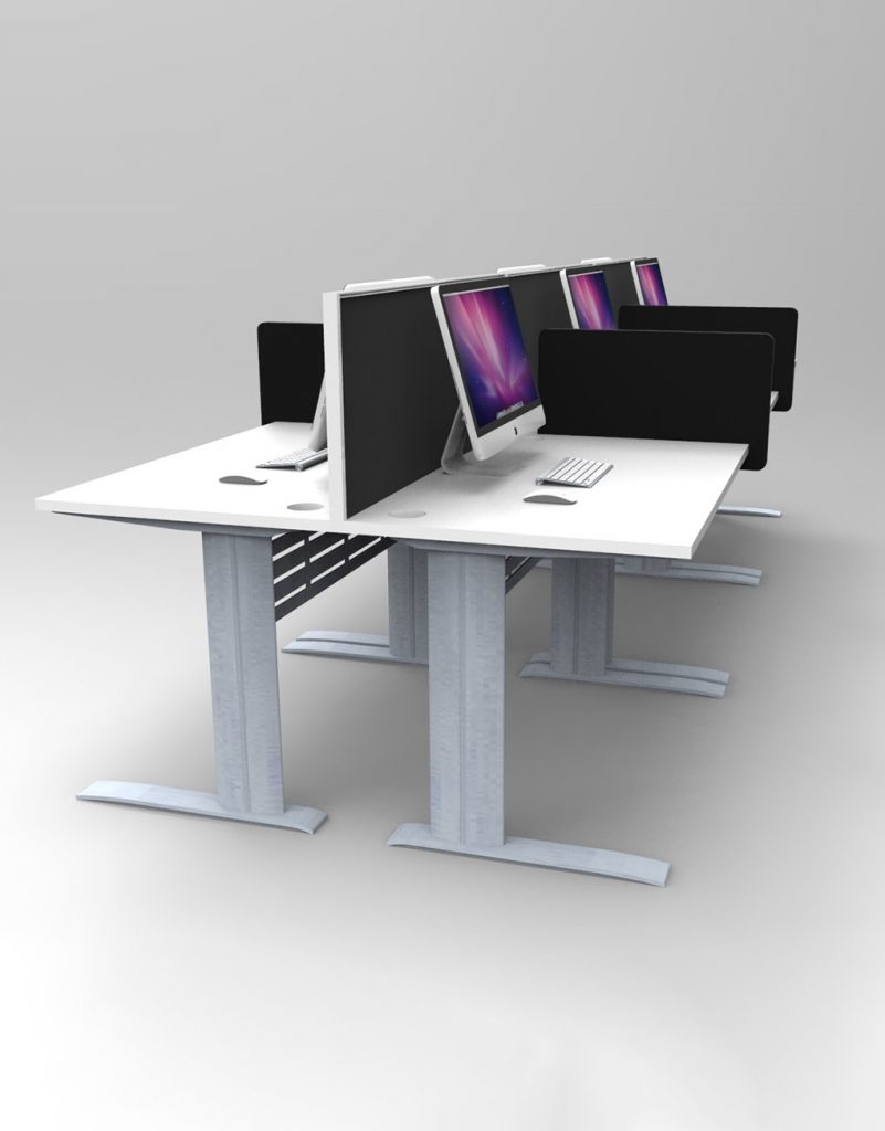 6 Person Back-to-Back Workstation & Screens | Epic Office Furniture