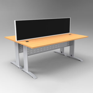 2 Person Back-to-Back Workstation & Screens | Epic Office Furniture