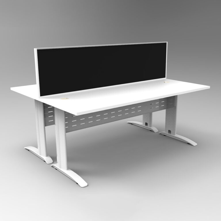 2 Person Back-to-Back Workstation & Screens | Epic Office Furniture