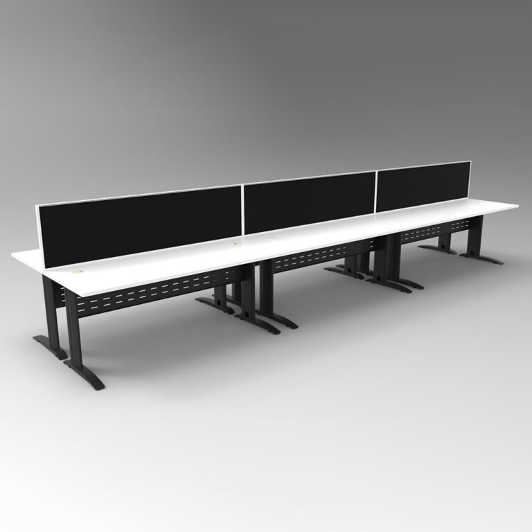 6 Person Back-to-Back Workstation & Screens | Epic Office Furniture