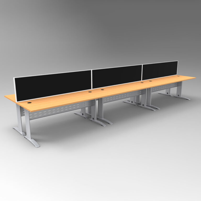 6 Person Back-to-Back Workstation & Screens | Epic Office Furniture