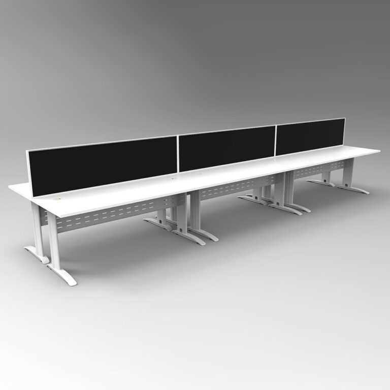 6 Person Back-to-Back Workstation & Screens | Epic Office Furniture