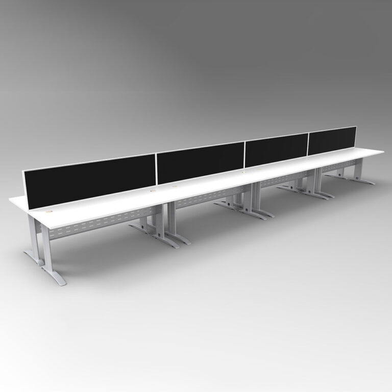 8 Person Back-to-Back Workstation & Screens | Epic Office Furniture