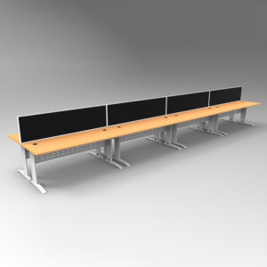 8 Person Back-to-Back Workstation & Screens | Epic Office Furniture