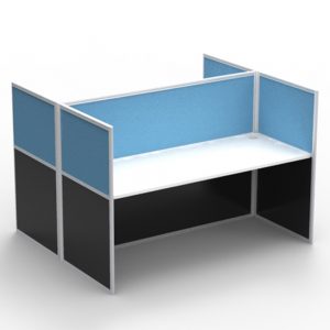 Deluxe Infinity Back to Back Workstation & Screen - Epic Office Furniture