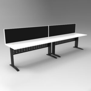 2 Person Side-By-Side Workstation & Screens | Epic Office Furniture