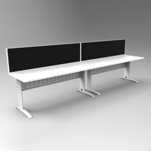 2 Person Side-By-Side Workstation & Screens | Epic Office Furniture