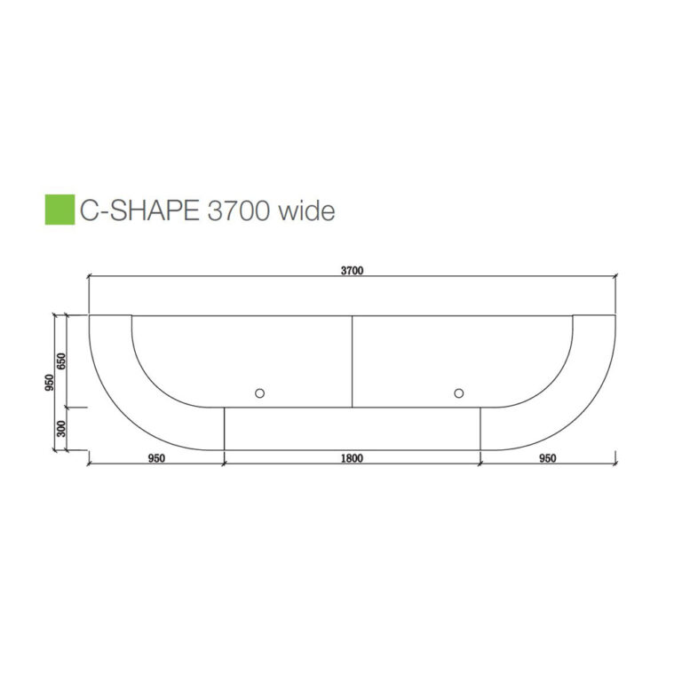 Executive C-Shape Reception Desk | Epic Office Furniture
