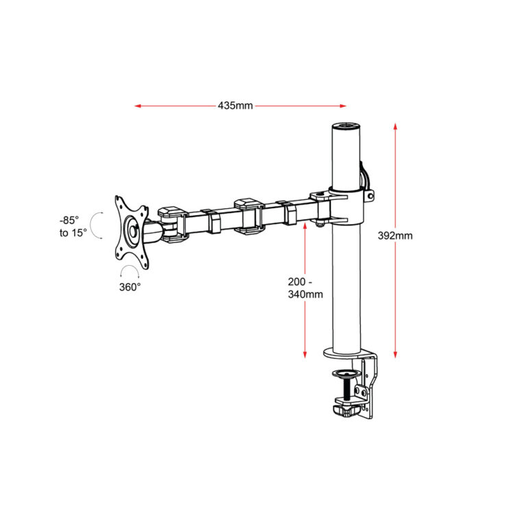 Signature Single Monitor Arm - Epic Office Furniture