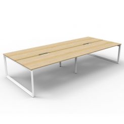 Deluxe Infinity Back to Back 4 Person Workstation | Epic Office Furniture