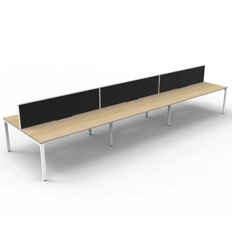 6 Person Back to Back Screen Hung Top Workstation | Epic Office Furniture