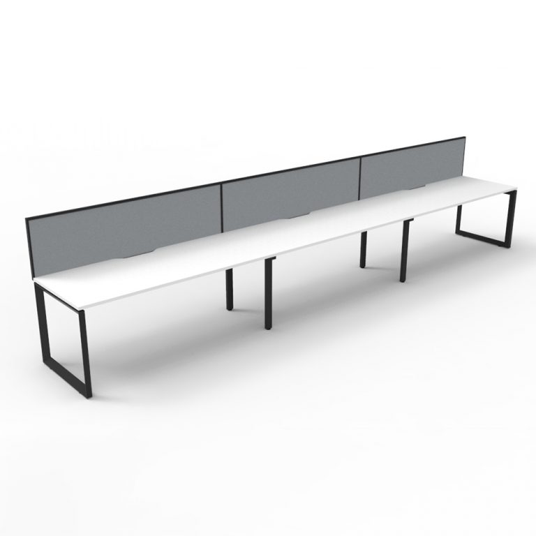 Deluxe Infinity Loop 3 Person Workstation & Screen | Epic Office Furniture