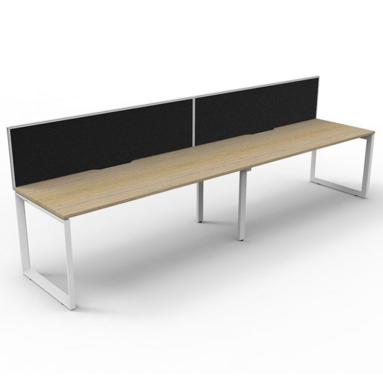 2 Person Side-By-Side Workstation & Screens | Epic Office Furniture