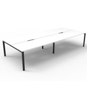 Deluxe Infinity Profile 4P Back to Back Workstation | Epic Office Furniture