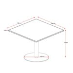 Disc Base Square Meeting Table | Epic Office Furniture