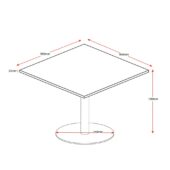 Disc Base Square Meeting Table | Epic Office Furniture