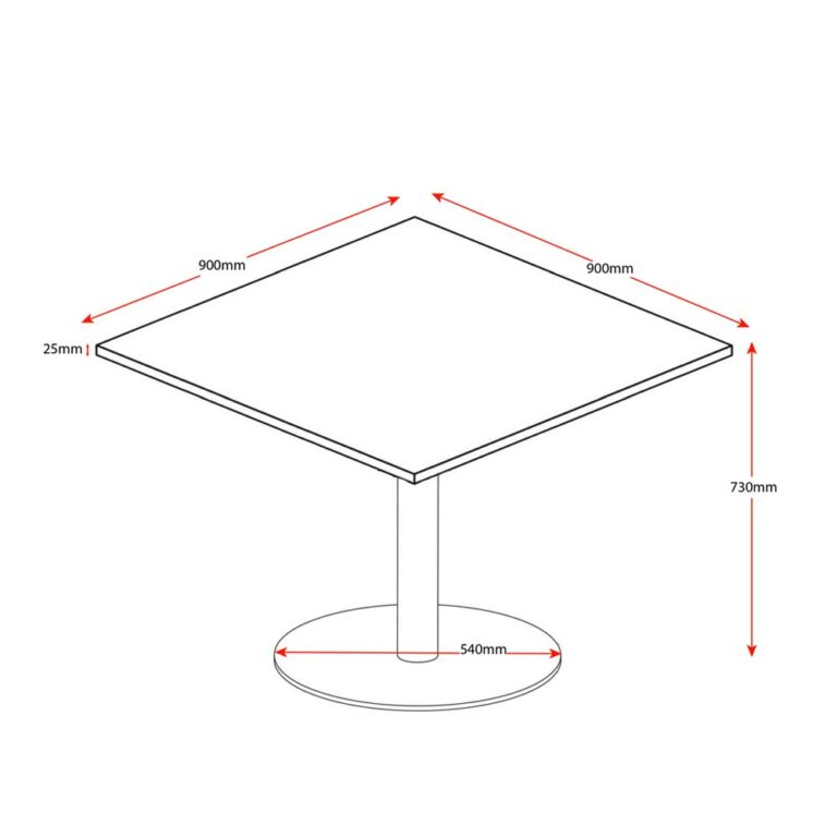 Disc Base Square Meeting Table | Epic Office Furniture