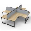 4 Person Screen Hung Top Corner Workstation Pod - Epic Office Furniture