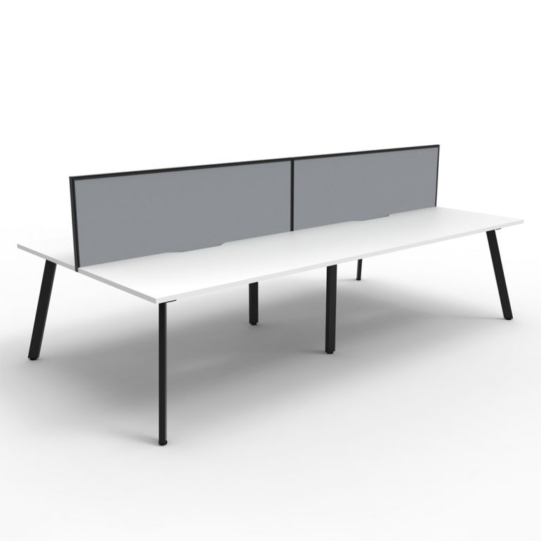 Eternity Back-to-Back 4 Person Workstation & Screen - Epic Office Furniture
