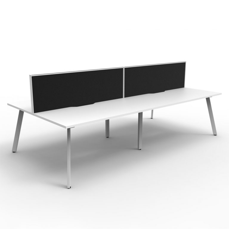 Eternity Back-to-Back 4 Person Workstation & Screen - Epic Office Furniture