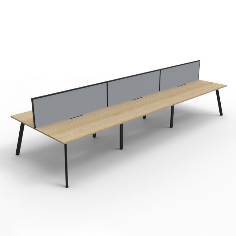 Eternity Back-to-Back 6 Person Workstation & Screen - Epic Office Furniture