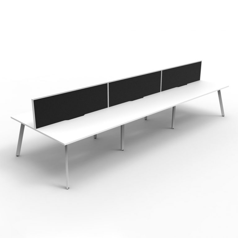 Eternity Back-to-Back 6 Person Workstation & Screen - Epic Office Furniture