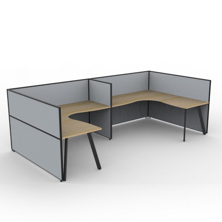 SHUSH30 2-Person Corner Workstation 'U' Configuration | Epic Office ...