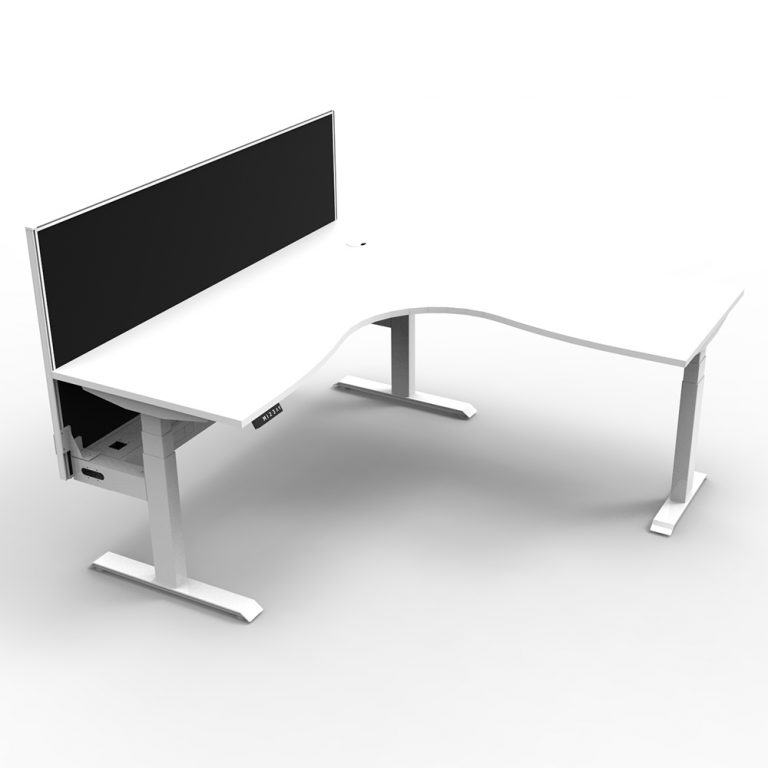 Boost+ Height Adjustable Corner Workstation with Screen | Epic Office ...