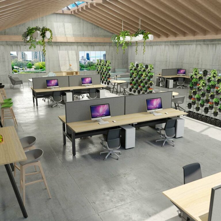 Boost+ Height Adjustable Back to Back Workstation with Screen | Epic ...