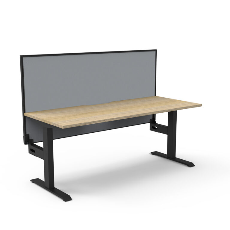 Boost Static Straight Desk with Screen | Epic Office Furniture