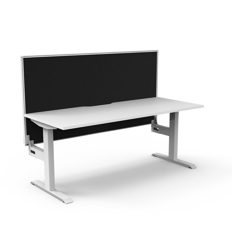 Boost Static Straight Desk with Screen | Epic Office Furniture