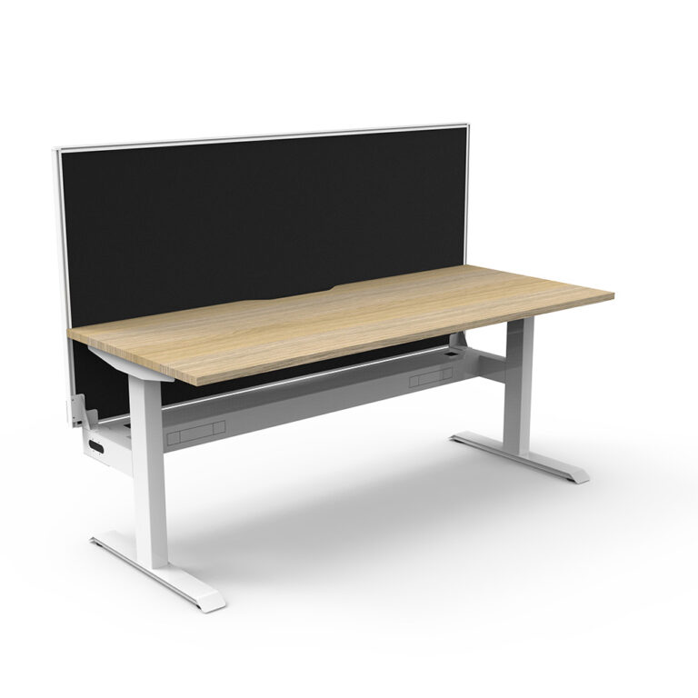Boost Static Straight Desk with Screen | Epic Office Furniture