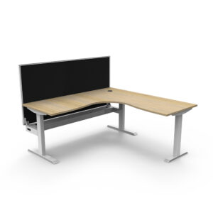 Boost Static Corner Workstation with Screen | Epic Office Furniture