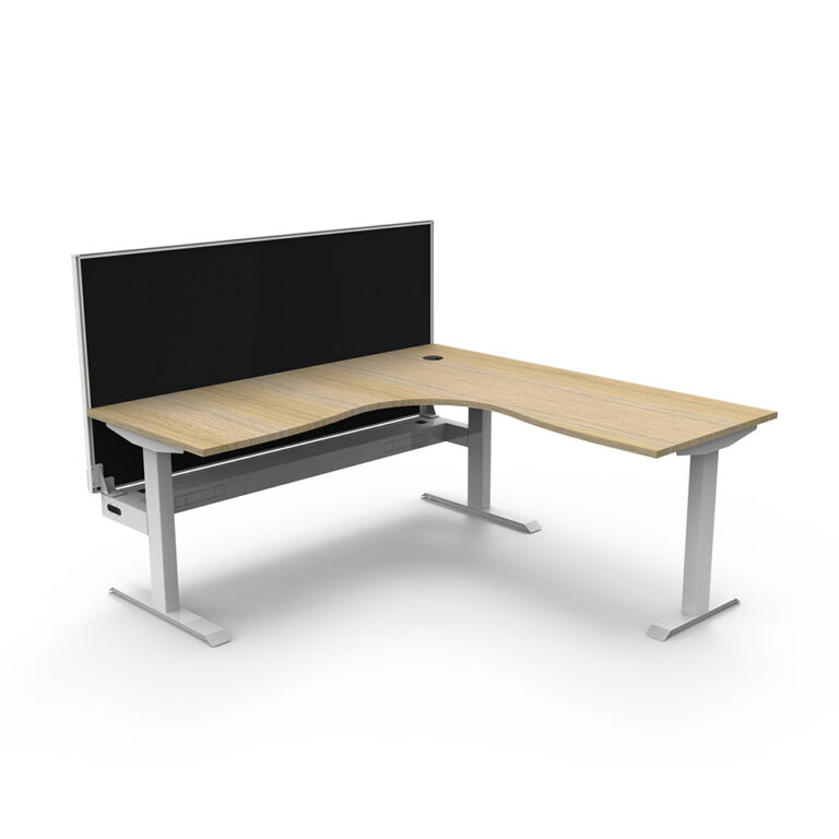 Boost Static Corner Workstation with Screen | Epic Office Furniture