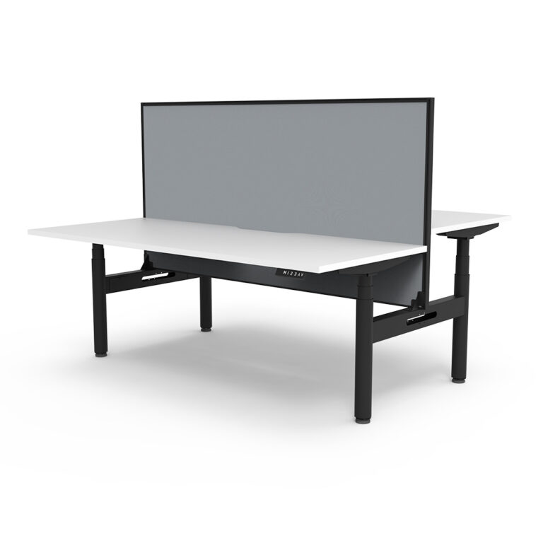 Halo+ Height Adjustable Back to Back Workstation with Screen | Epic ...