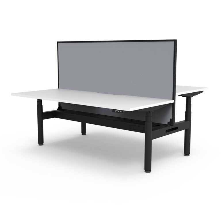 Halo+ Height Adjustable Back to Back Workstation with Screen | Epic ...