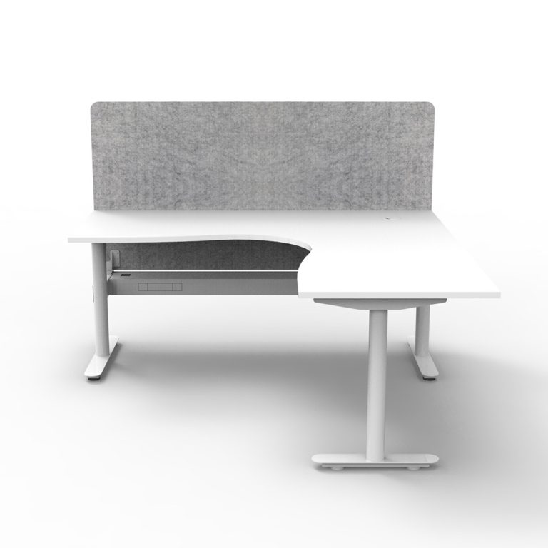 Halo Static Corner Workstation With Eco Privacy Screens | Epic Office ...